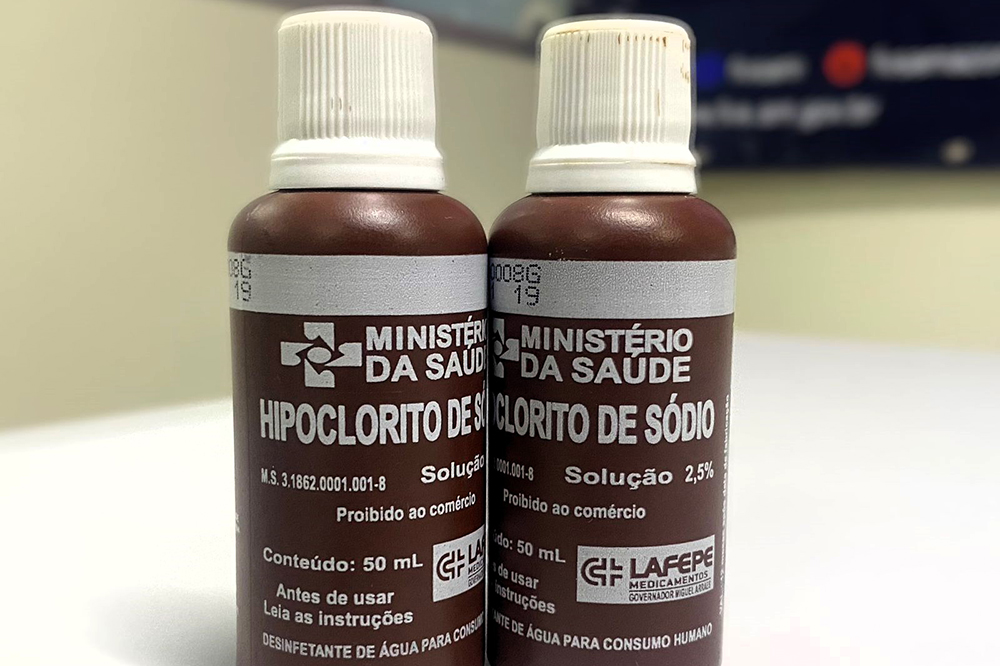 Saúde distribuiu mais de 9 milhões de frascos de hipoclorito de sódio ...